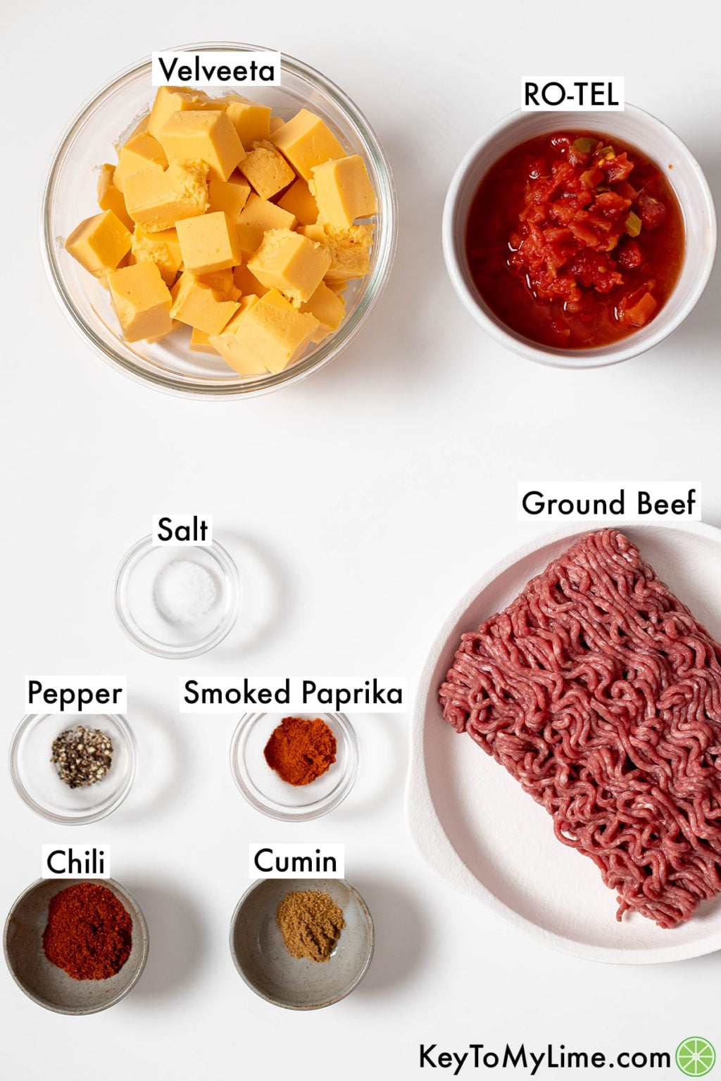 BEST Rotel Dip {3 Ingredients + Spices} - Key To My Lime