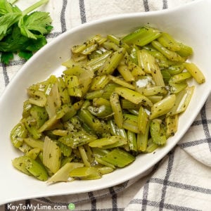 Braised Celery - Simple Side Dish of Sauteed Celery {VIDEO} - Key To My ...