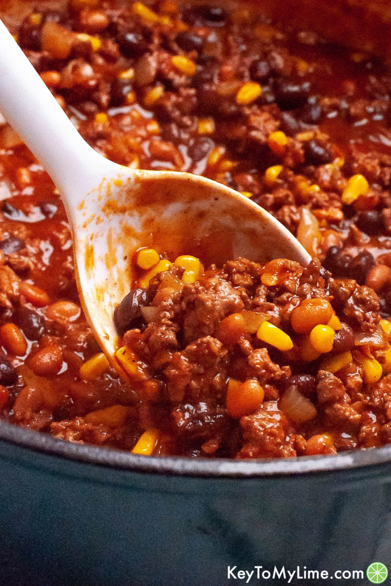 BEST Smoky and Sweet Chili {Stove Top OR Crockpot} - Key To My Lime