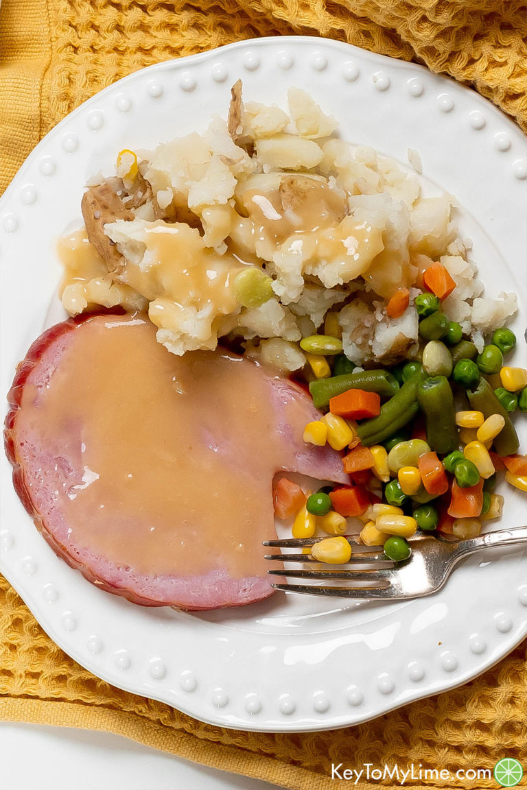 5-Minute Ham Gravy {Easy Old Fashioned Recipe VIDEO} - Key To My Lime