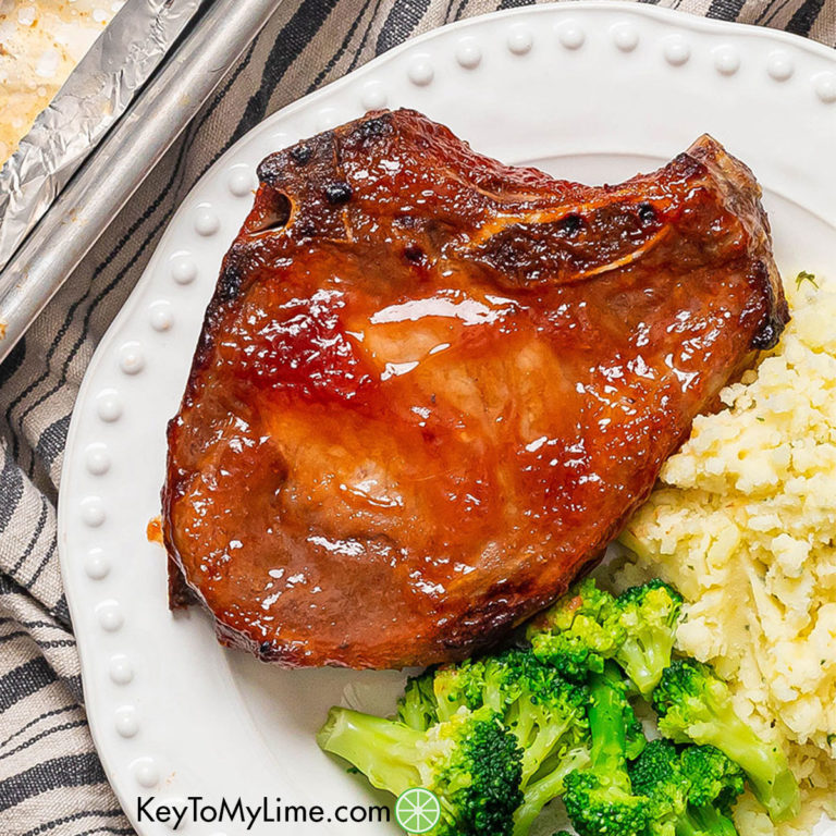 BEST Broiled Pork Chops {How To Broil Pork Chops VIDEO} - Key To My Lime