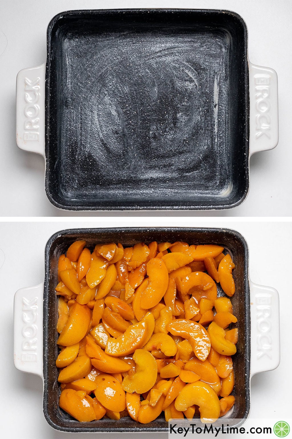 BEST Peach Crumble with a Crumb Topping {VIDEO} - Key To My Lime