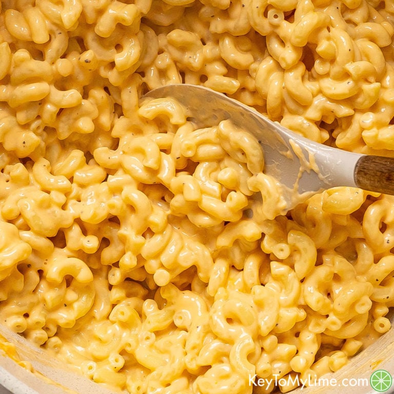 BEST Mac And Cheese Without Milk (Creamy, VIDEO) - Key To My Lime