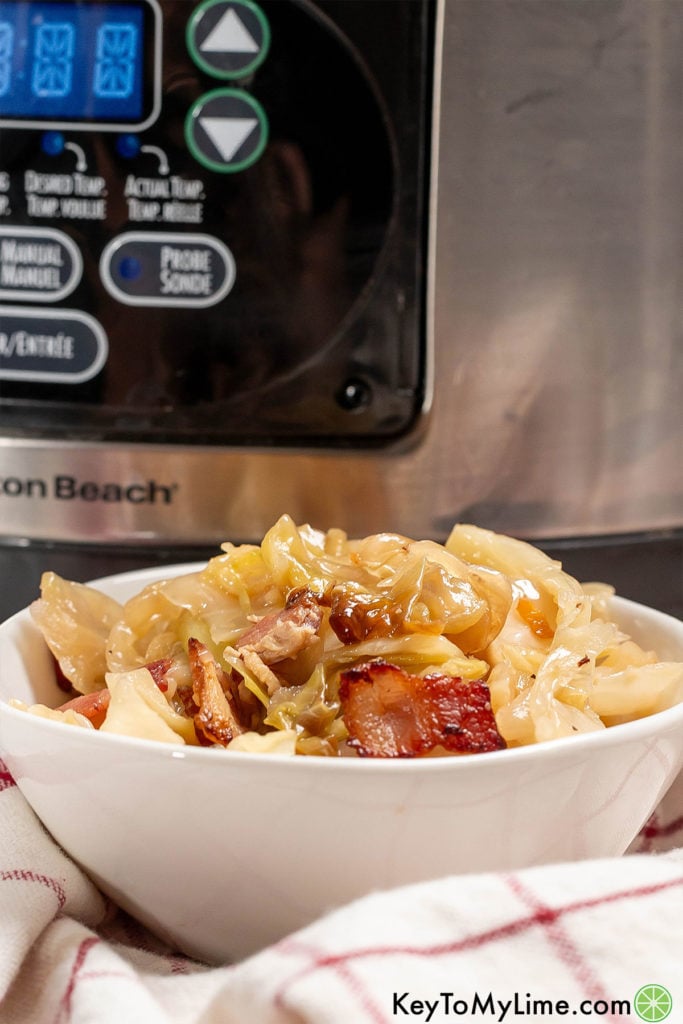 BEST Crockpot Cabbage {Slow Cooker Cabbage with Bacon Recipe VIDEO ...