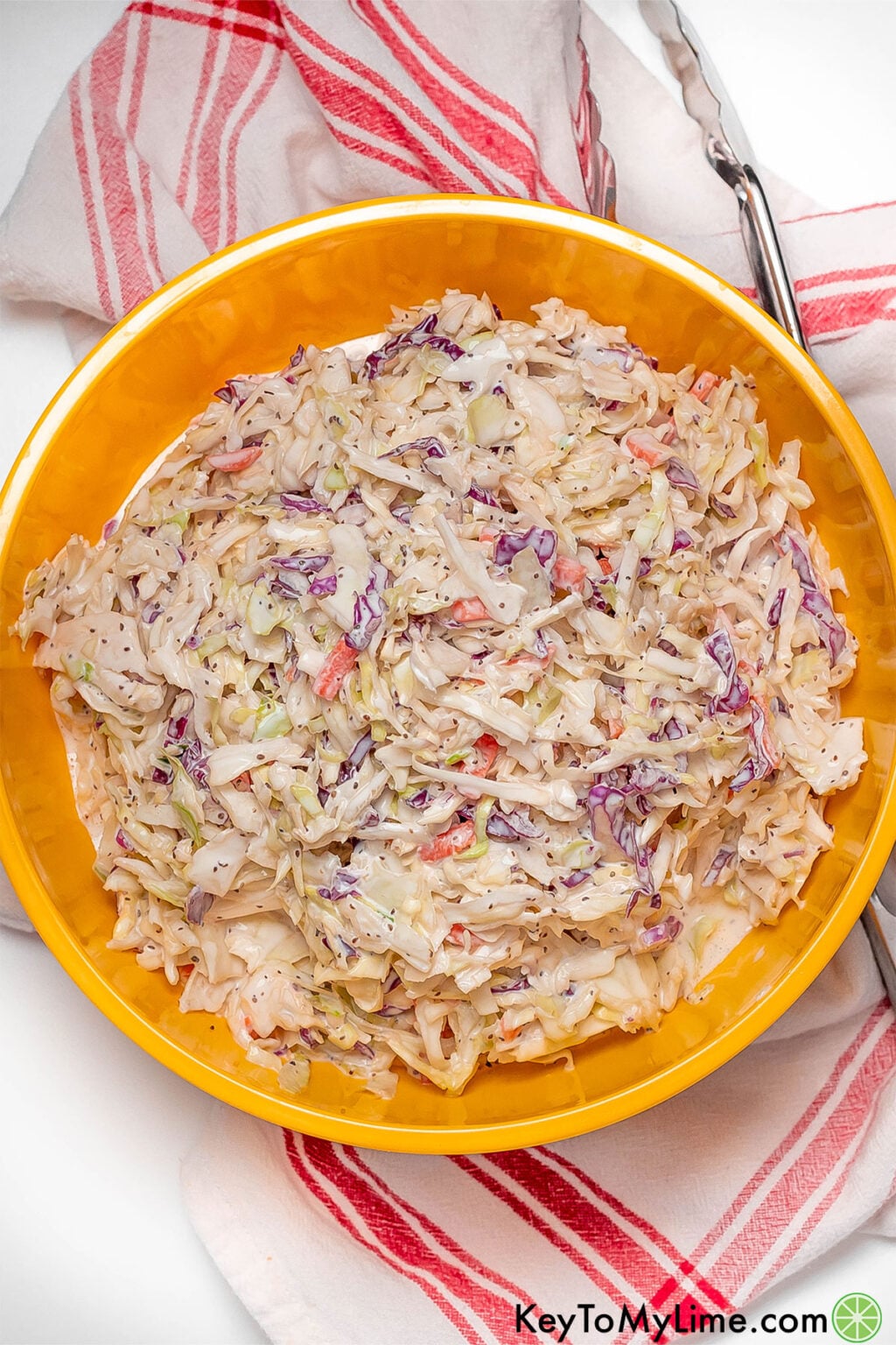 BEST Coleslaw for Pulled Pork {Easy Slaw Recipe VIDEO} - Key To My Lime