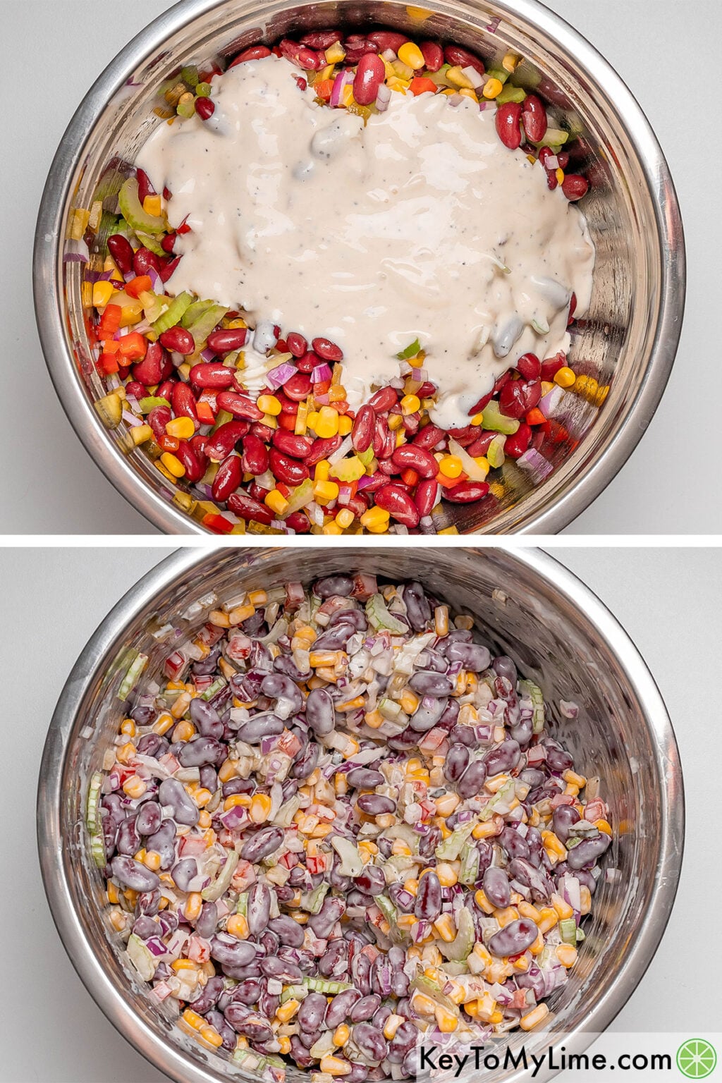 BEST Kidney Bean Salad {Creamy Red Bean Salad VIDEO} - Key To My Lime