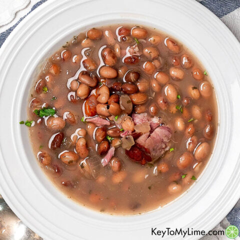 BEST Southern Pinto Beans {Ham Hock and Pinto Beans VIDEO} - Key To My Lime