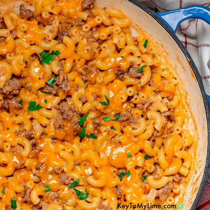 BEST Hamburger Mac and Cheese {Cheeseburger Macaroni VIDEO} - Key To My ...