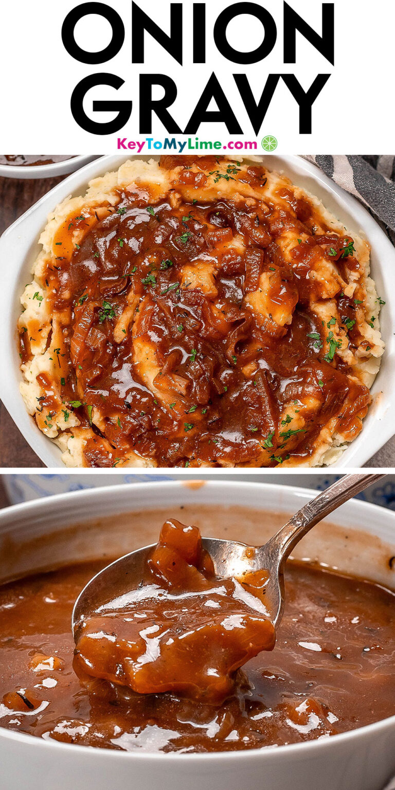 BEST Onion Gravy {Simple Caramelized Onion Gravy Recipe VIDEO} - Key To ...