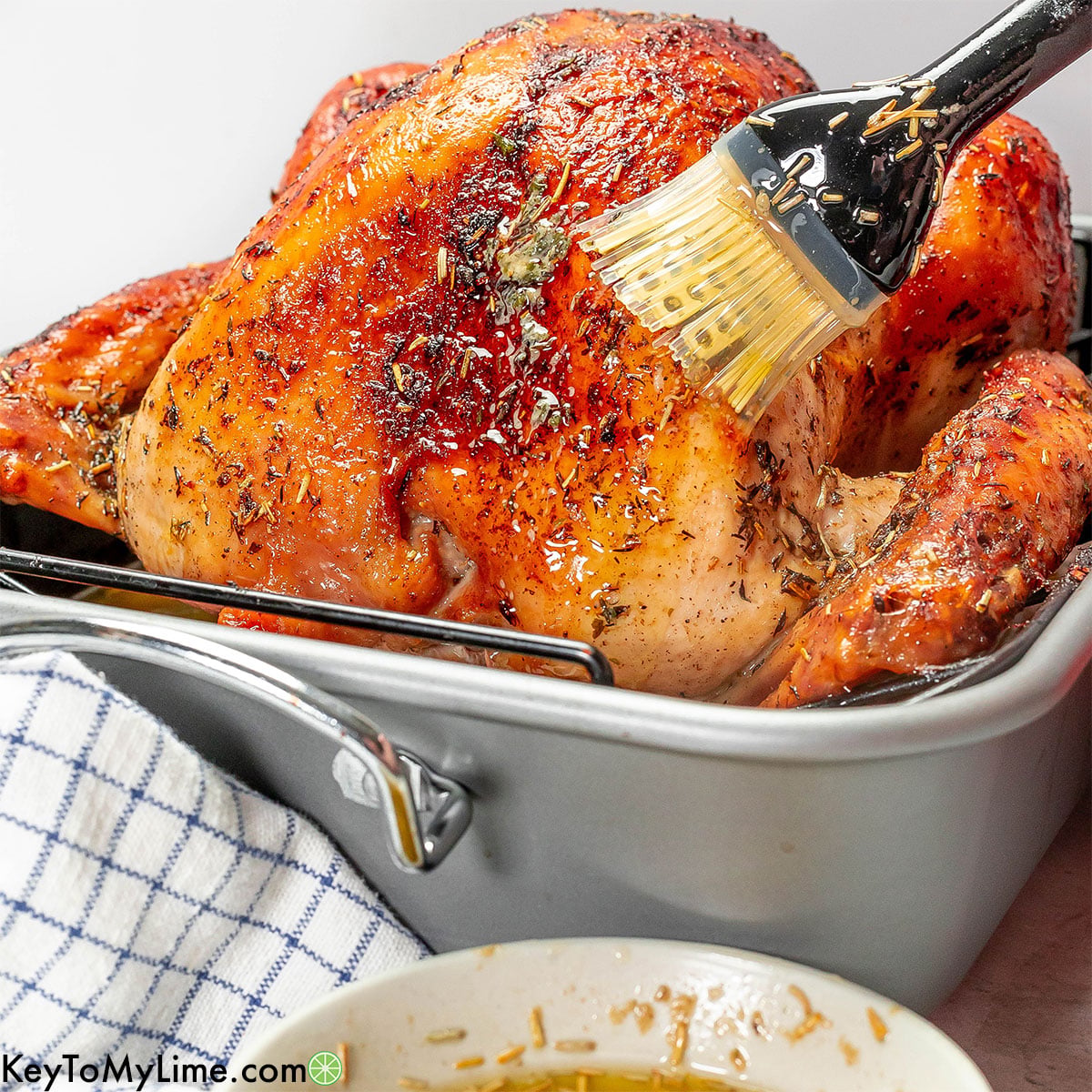 BEST Turkey Baste Recipe {How to Baste a Turkey VIDEO} - Key To My Lime